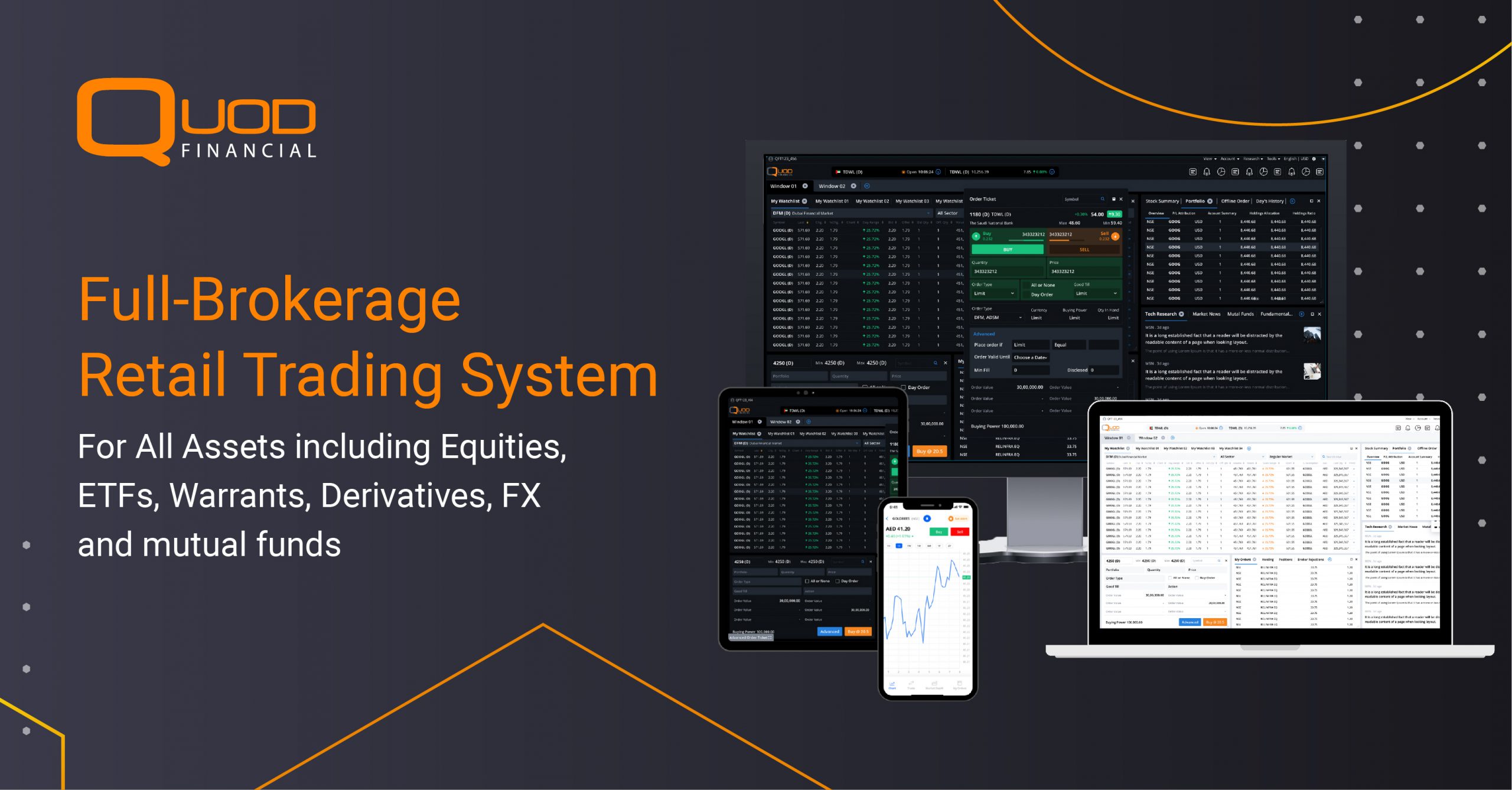 Full-Brokerage Retail Trading System for WEB & MOBILE - Quod Financial