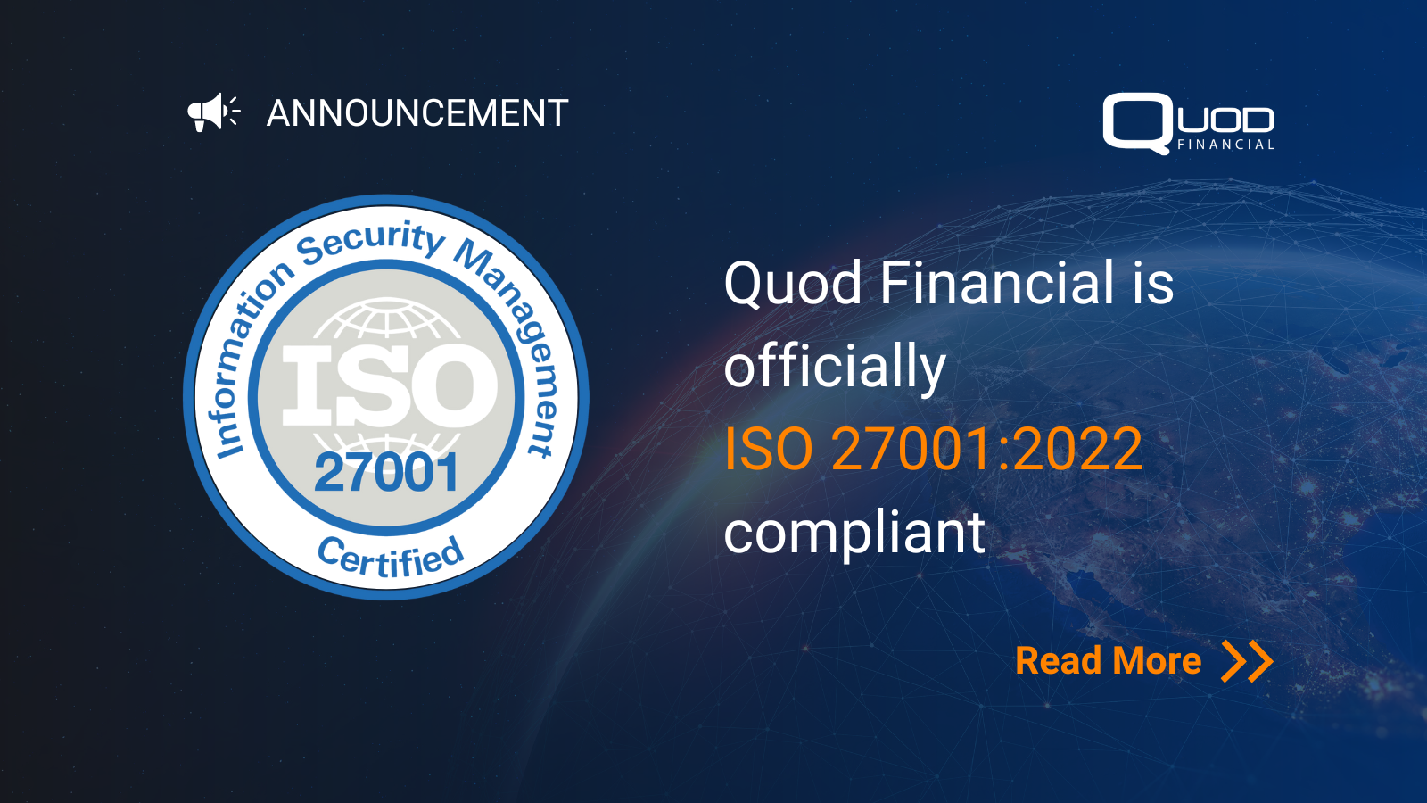 Quod Financial Achieves ISO/IEC 27001:2022 Certification - Quod Financial